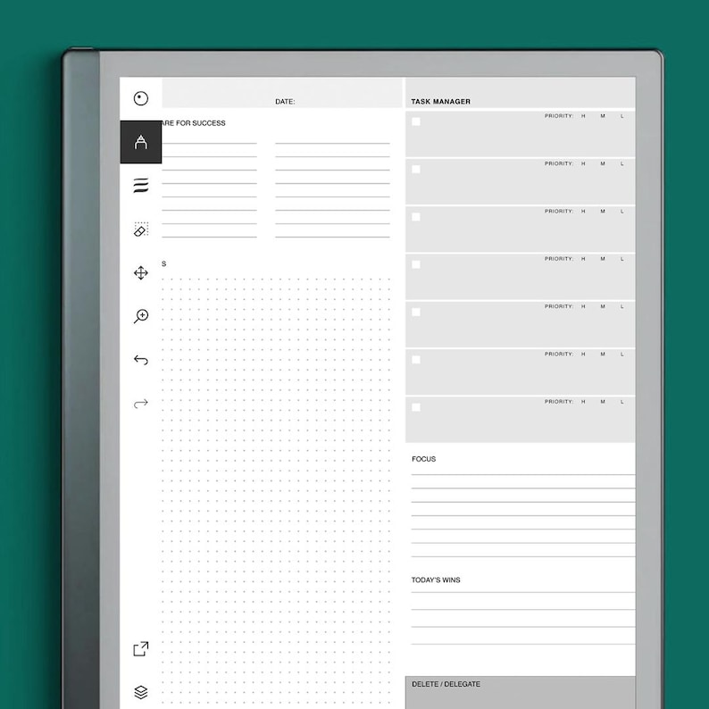 Take Control of Your Day – Remarkable 2 Daily Planner (single Page ...