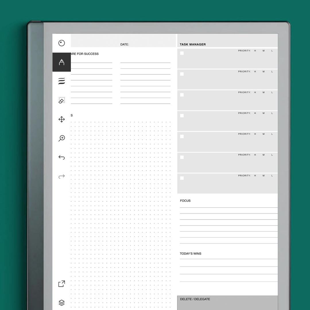 Take Control of Your Day – Remarkable 2 Daily Planner (single Page ...