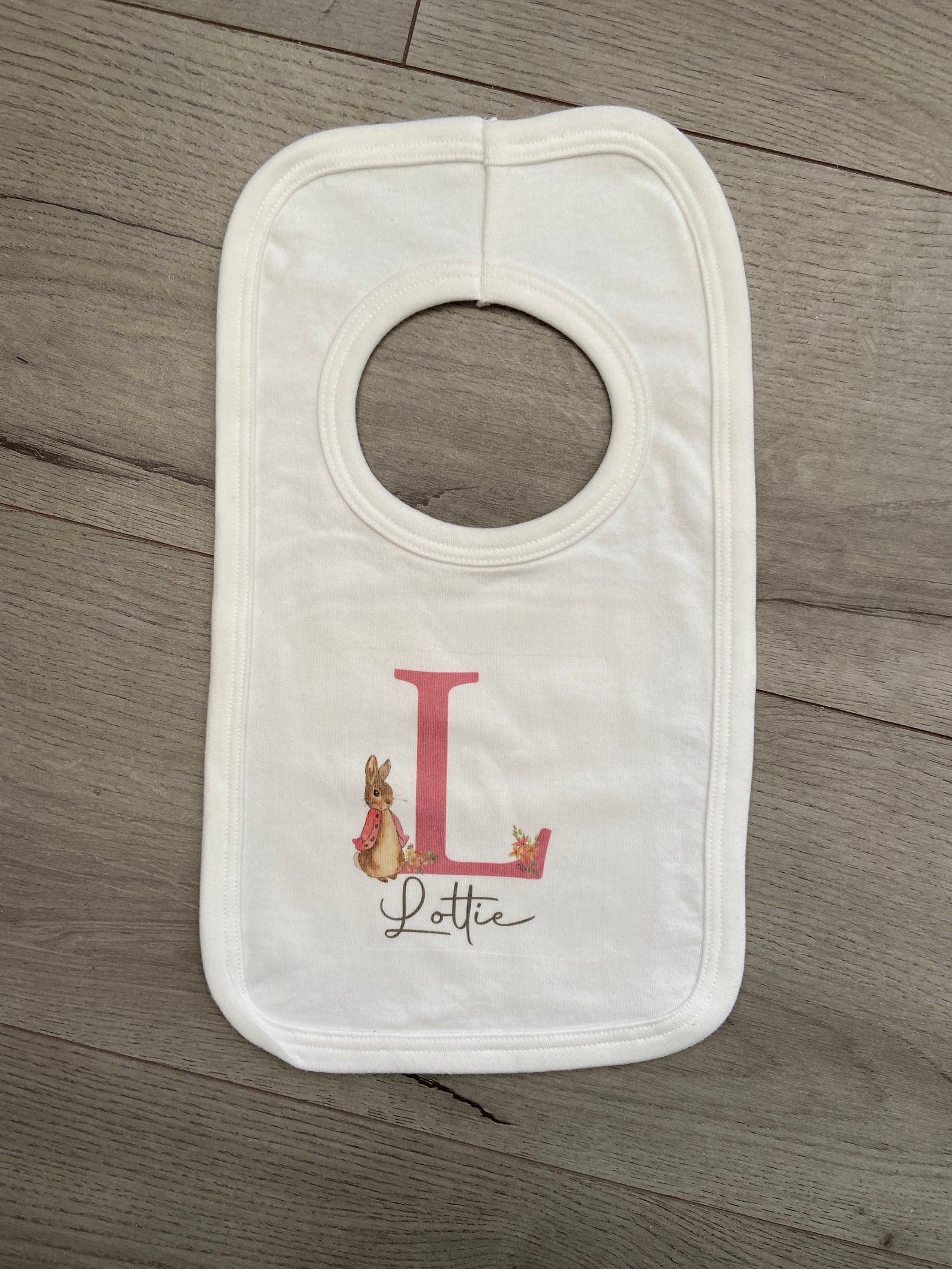 Peter Rabbit Flopsy Personalised Initial Baby Bib - Etsy
