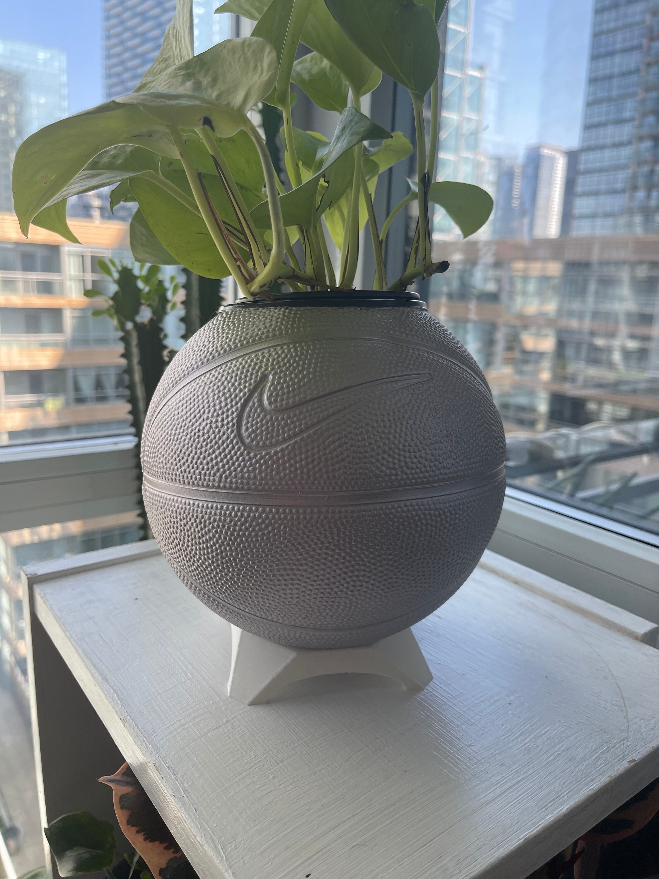 Nike Mini Basketball Planter silver Purple - Etsy