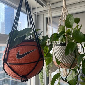 Nike Mini Basketball Hanging Planter (black Macrame OG) - Etsy