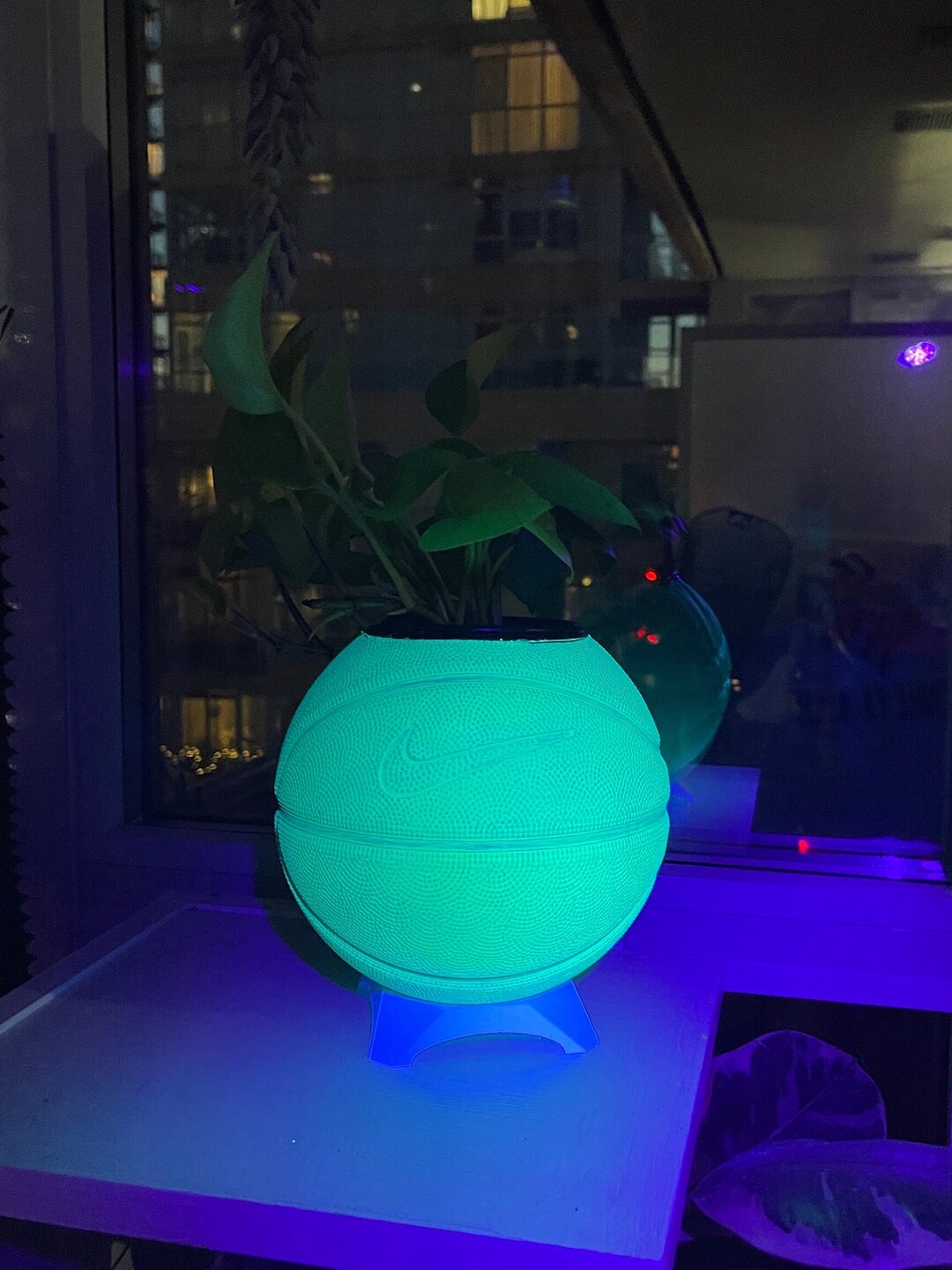 Nike Mini Basketball Planter blacklight Glow Neon Yellow - Etsy
