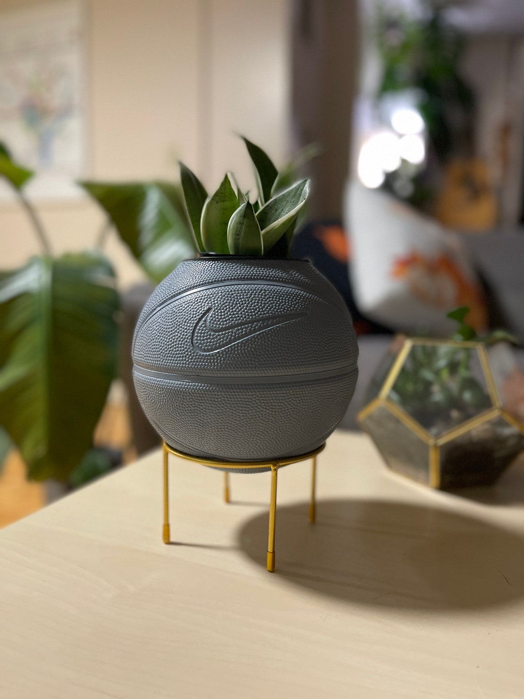 Nike Mini Basketball Planter charcoal Grey - Etsy