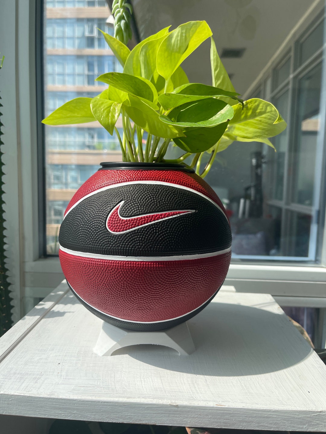 Nike Mini Basketball Planter red & Black - Etsy