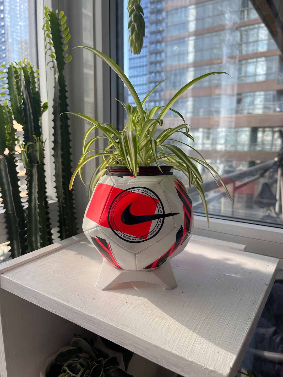 Nike Mini Soccer Ball Planter white Neon - Etsy