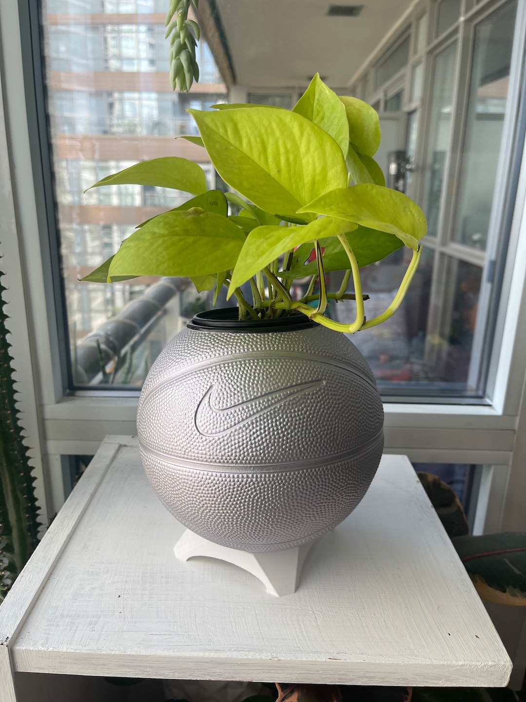 Nike Mini Basketball Planter silver Purple - Etsy