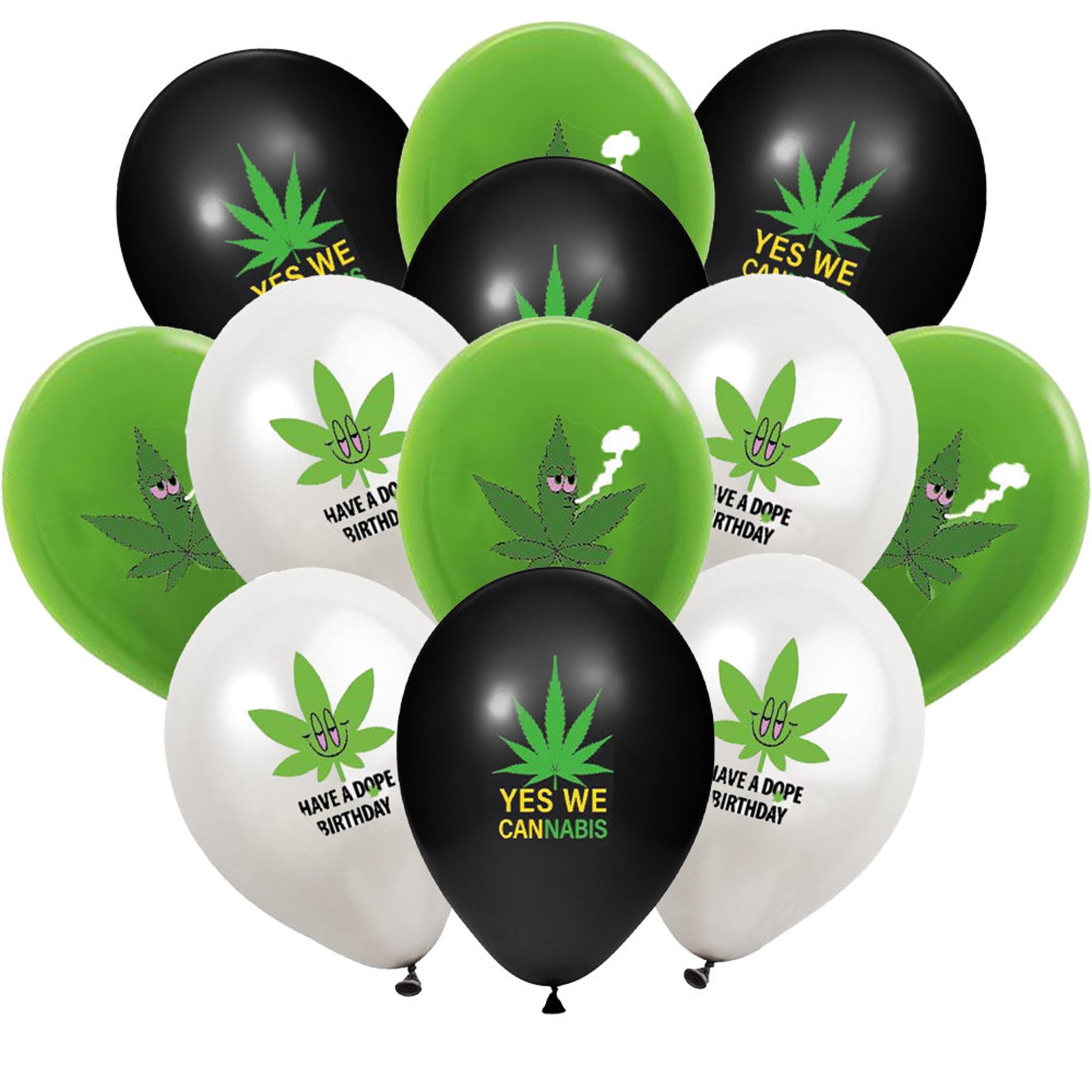 Happy Birthday MARIJUANA Cake Topper Balloon Decoration - Etsy