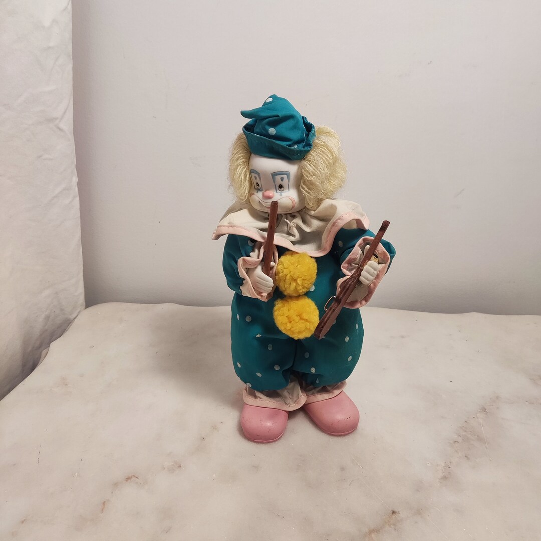 Vintage Clown Figurine Music Box Summit Collection Exclusive 1992