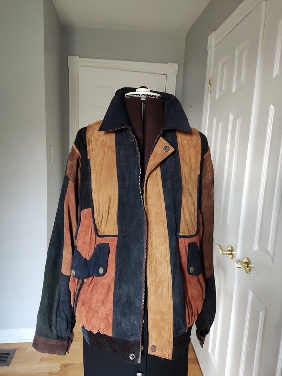 Vintage Italian Suede Unisex Jacket for Spring, Fall,… - Gem
