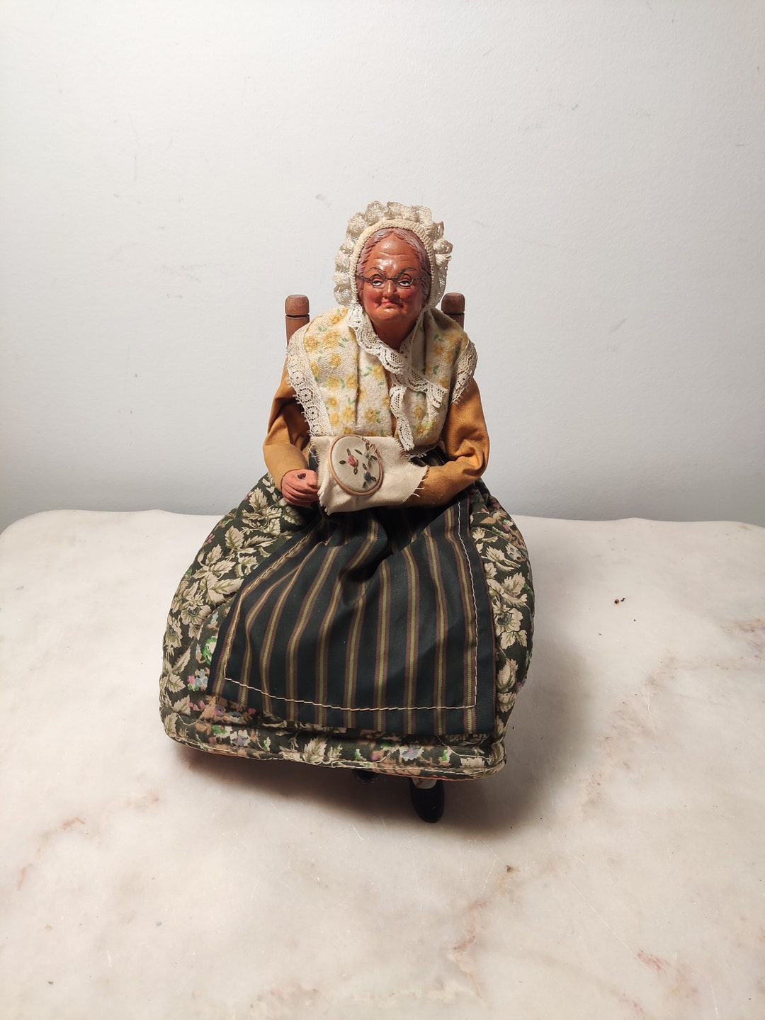 Vintage French Provence Santons Clay Figurine: Folk Art Doll, Religious ...