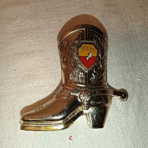 3 Vintage Copper/metal Cowboy Boot, Mini Boots, Collectible Boots ...