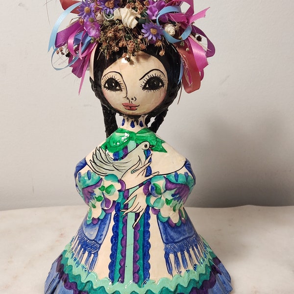 Paper Mache Doll - Etsy