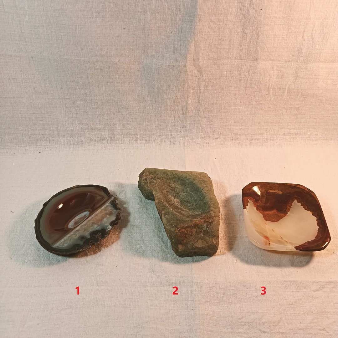 Natural Stone Dishes, Agate Dish, Onyx Dish, Trinket Dish, Ring Dish ...