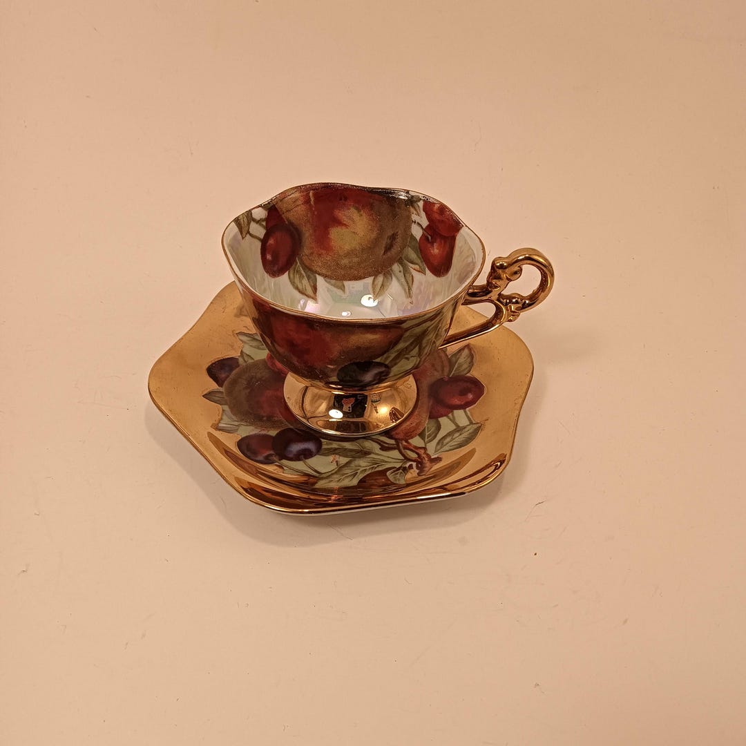 Vintage Shafford Porcelain Teacup and Saucer – Japanese Golden Lustre ...