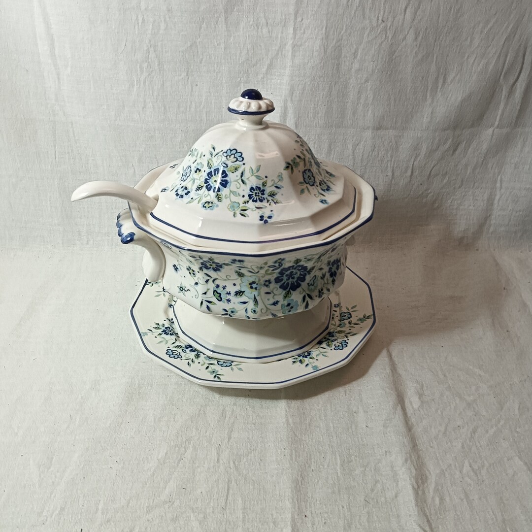 Vintage Japanese Ceramic Soup Tureen,tureen Holder, Base Plate, Soup ...