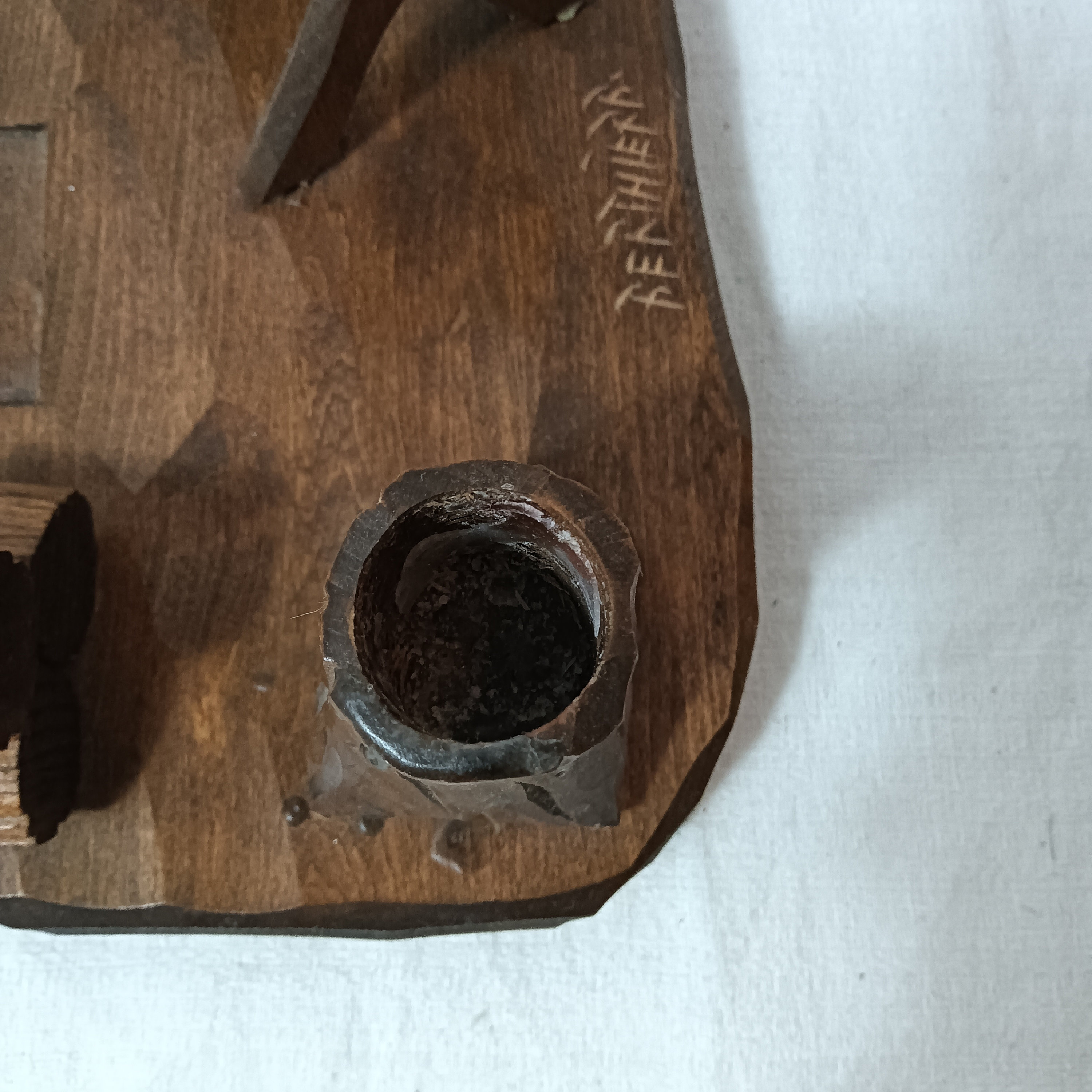 Wooden Sawmill Candlestick - Vintage Handmade Unique Signed Art Piece ...