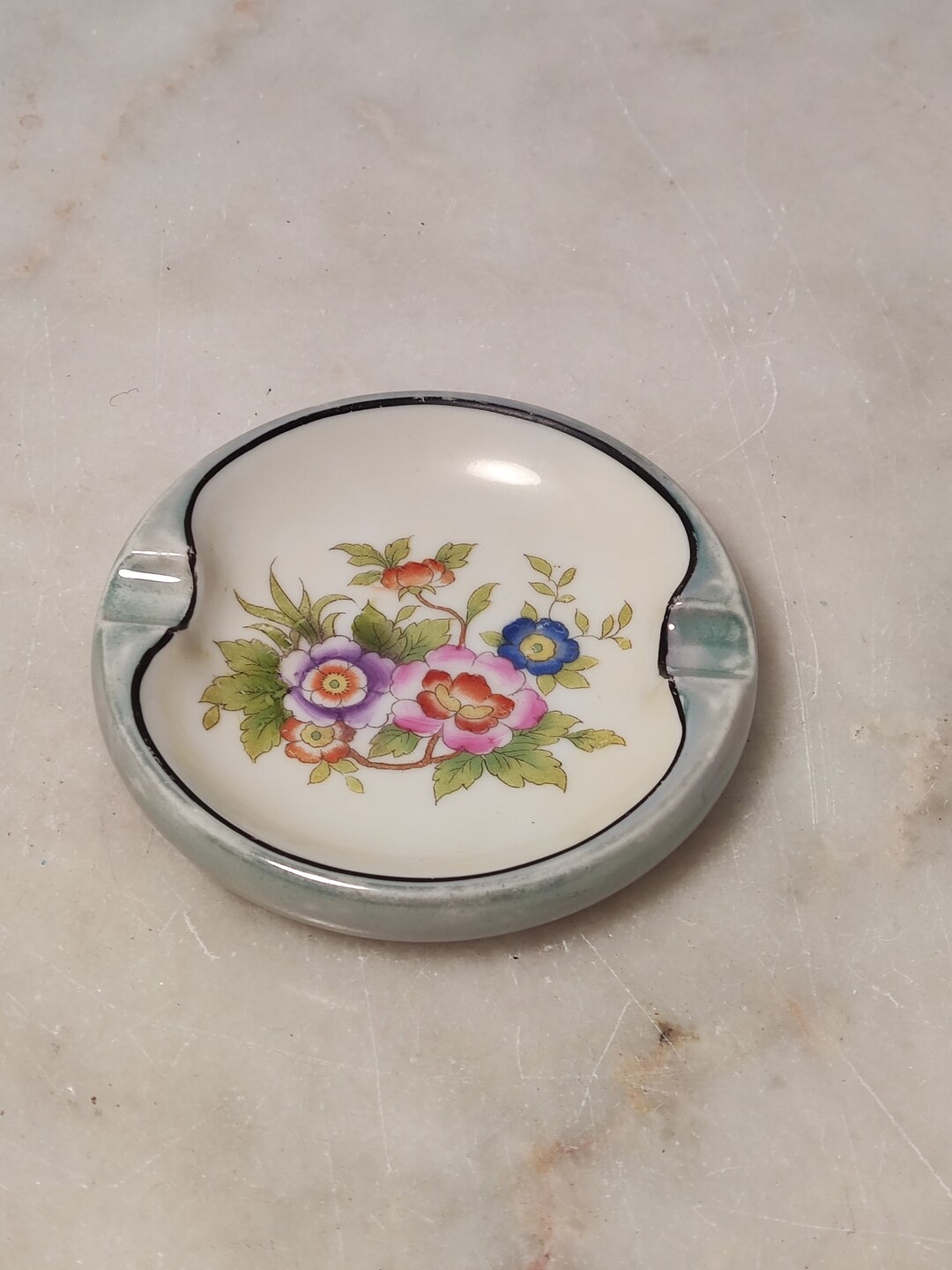 Japanese Vintage Ceramic Small Ashtray, Lady Ashtray, Trinket Dish ...
