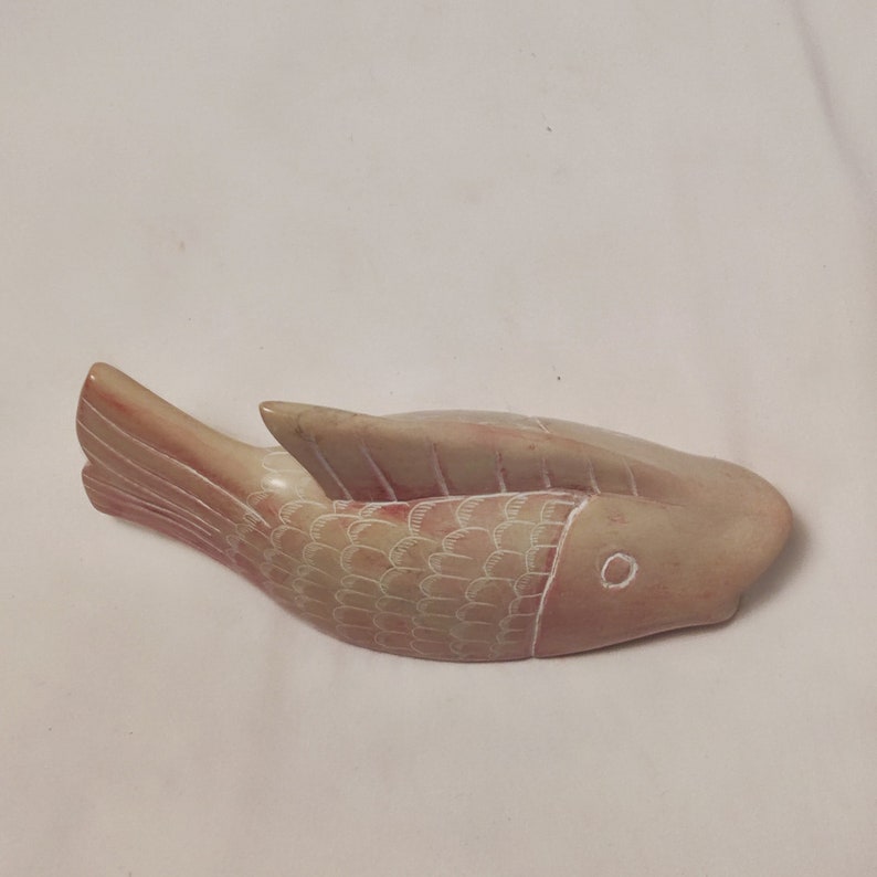 Hand Carved Soap Stone Fish Stone Art Stone Decoration Fish - Etsy