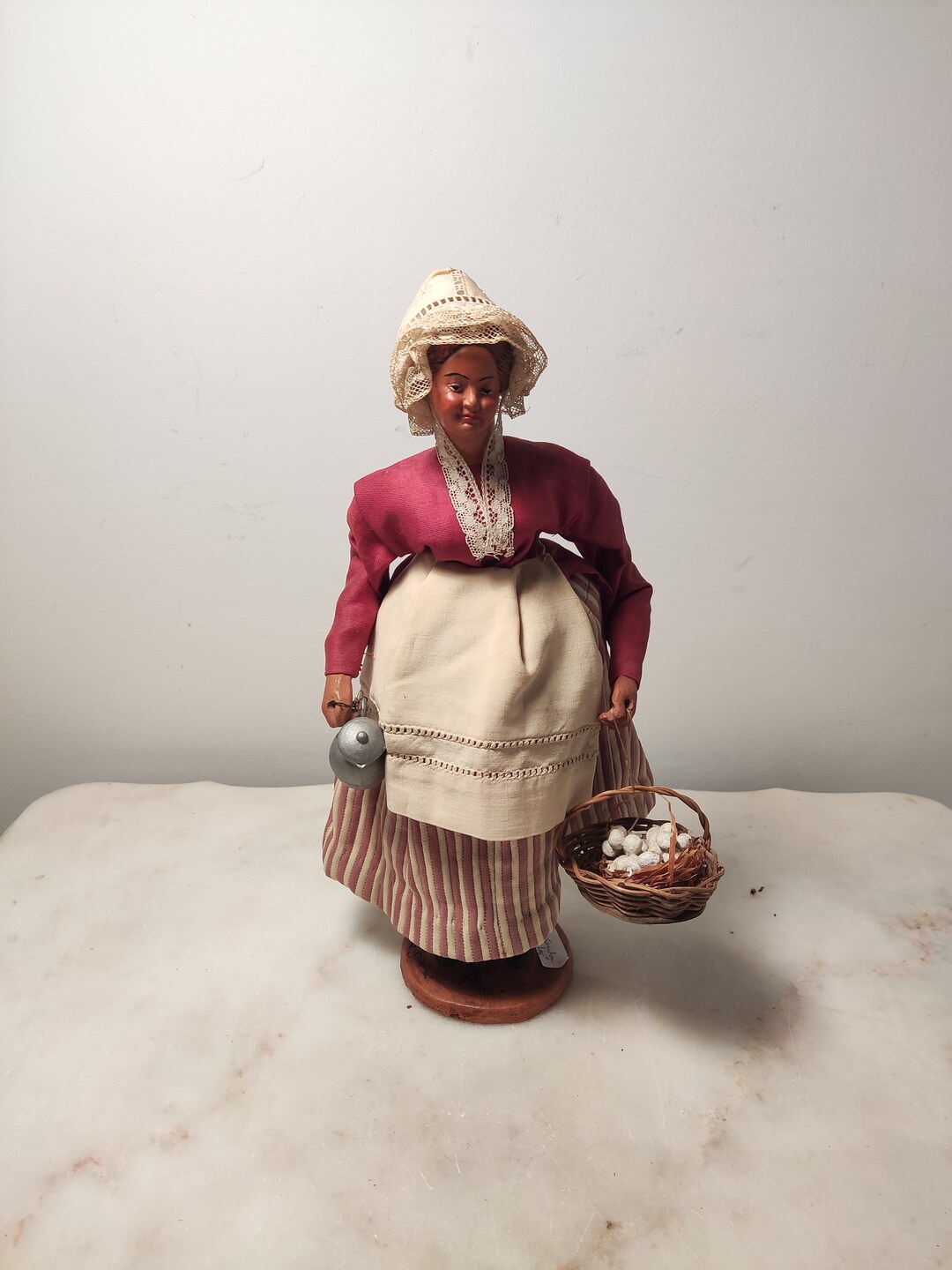 Vintage French Provence Santons Clay Figurine: Folk Art Doll, Religious ...
