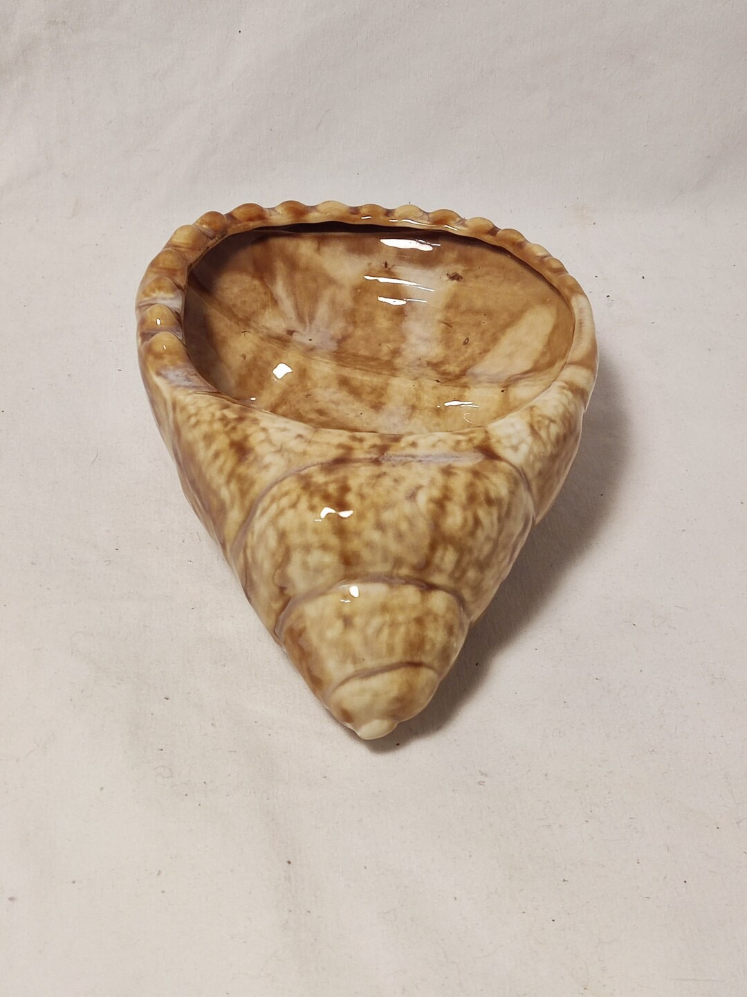 Vintage Handmade Ceramic Conch Shell Planter: Coastal Home Decor - Etsy