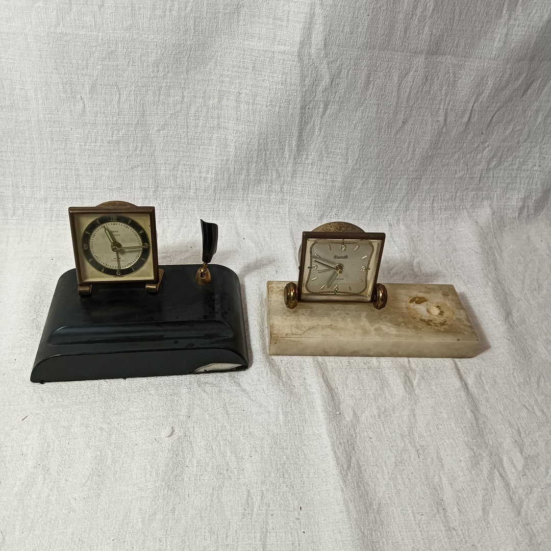 2 Vintage Made in Germany Desk Clocks for Parts, Old Clock, Selfix ...