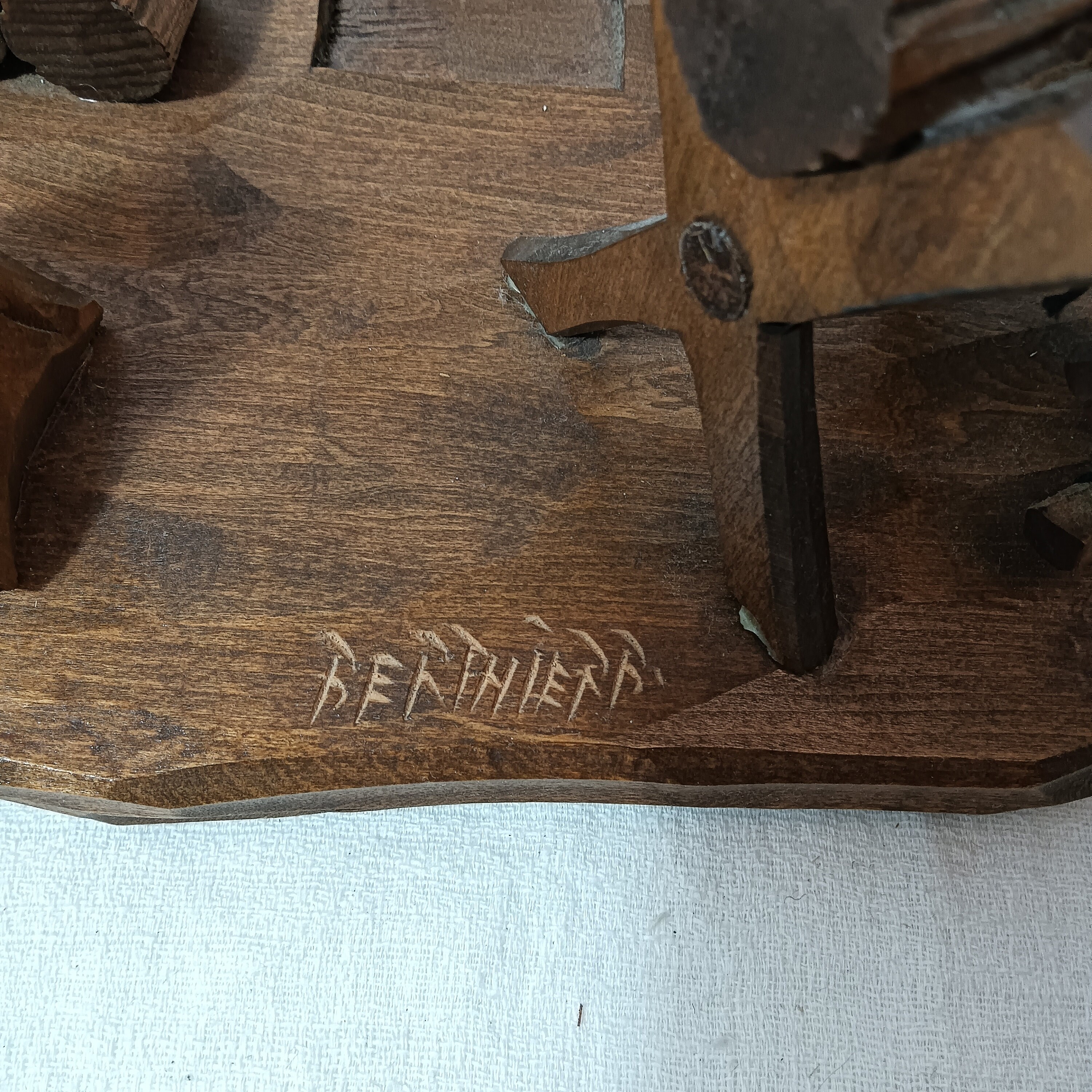 Wooden Sawmill Candlestick - Vintage Handmade Unique Signed Art Piece ...