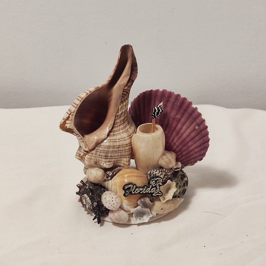 Florida Shell Art: Vintage Handmade Decor and Souvenir Gift - Etsy