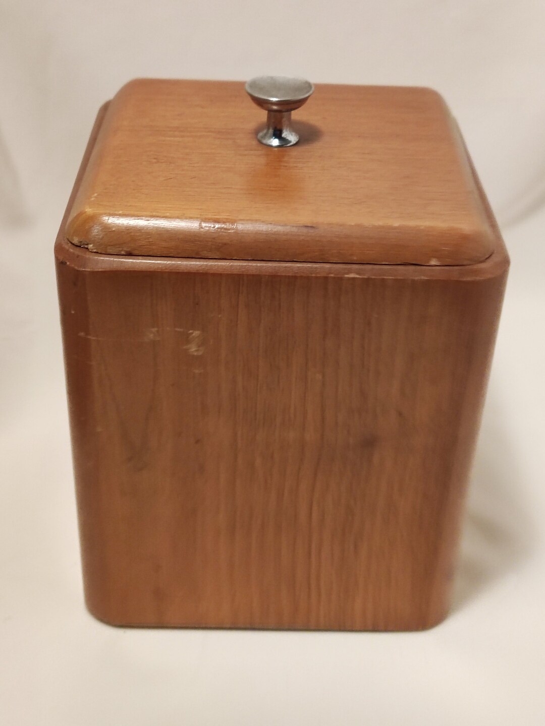 Rustic Wooden Cookie Jar: Vintage Kitchen Storage Container for ...