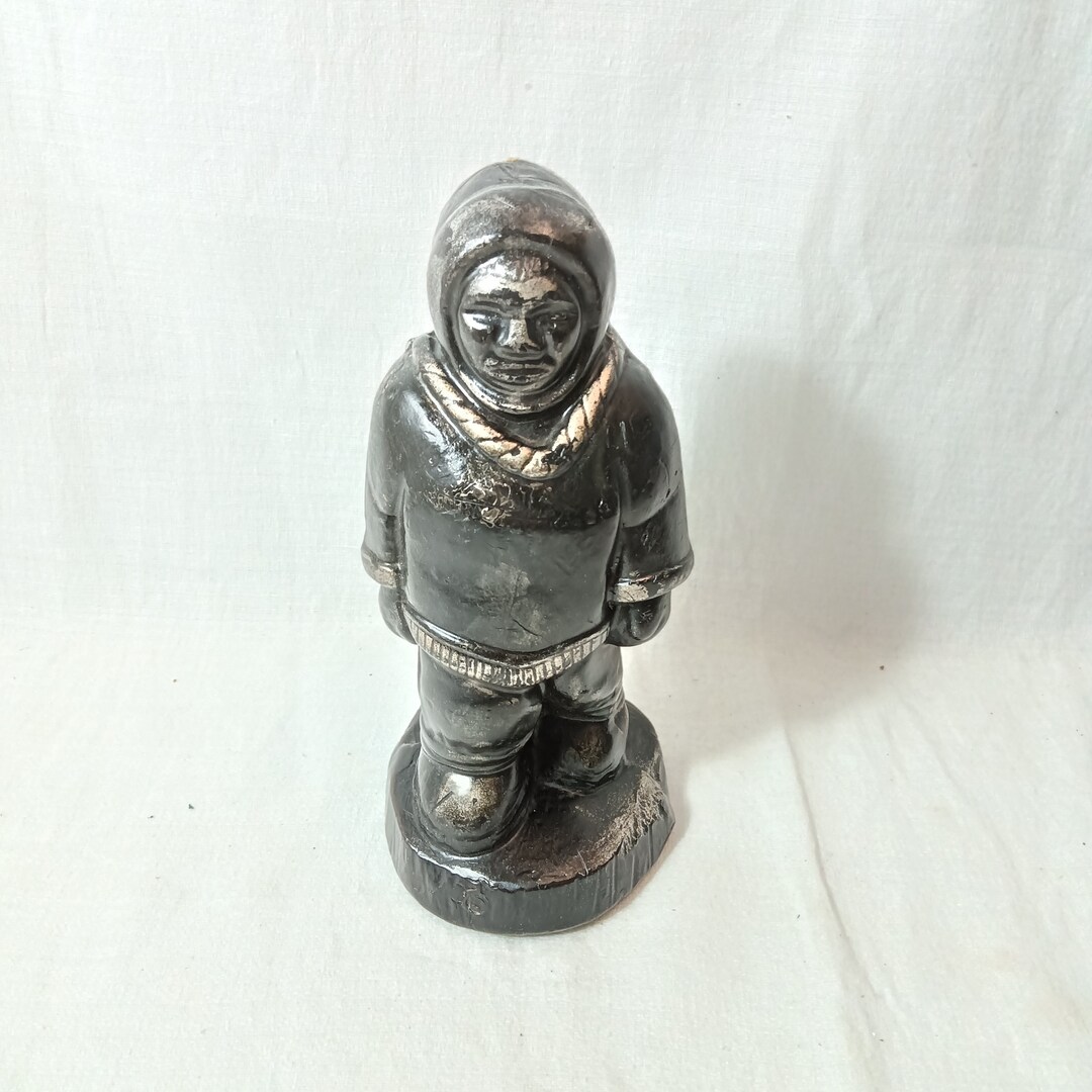 8.5 Tall Vintage Decorative Inuit Woman Statue/figurine Candle, Art ...