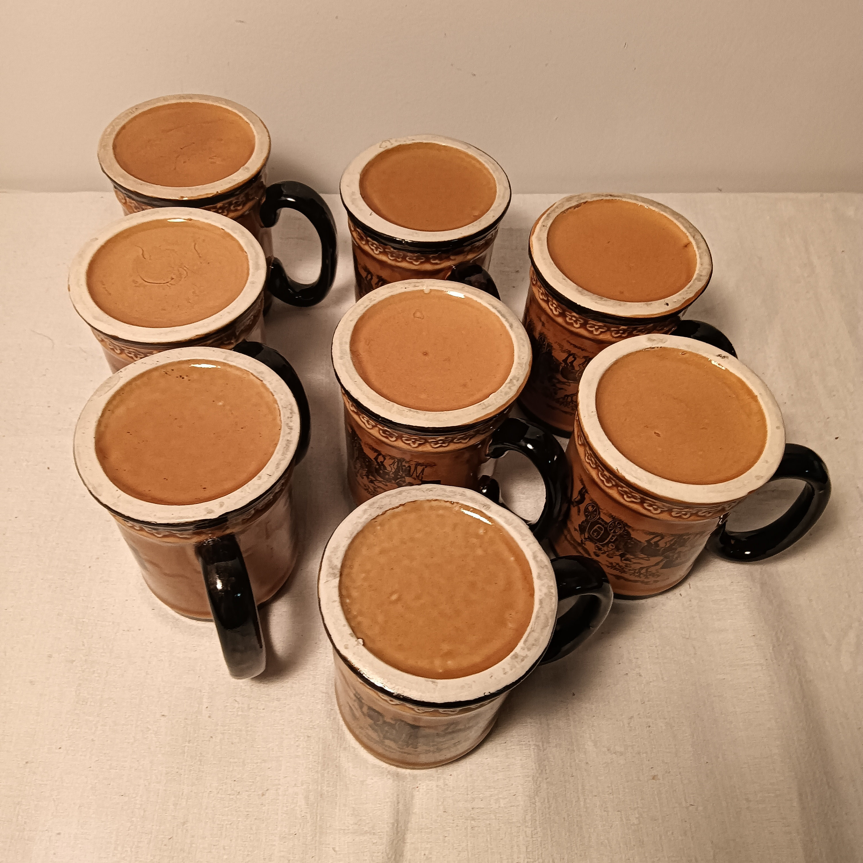 A Set of 8 Vintage Ceramic Beer Mugs Beer Stein Barware Bar - Etsy