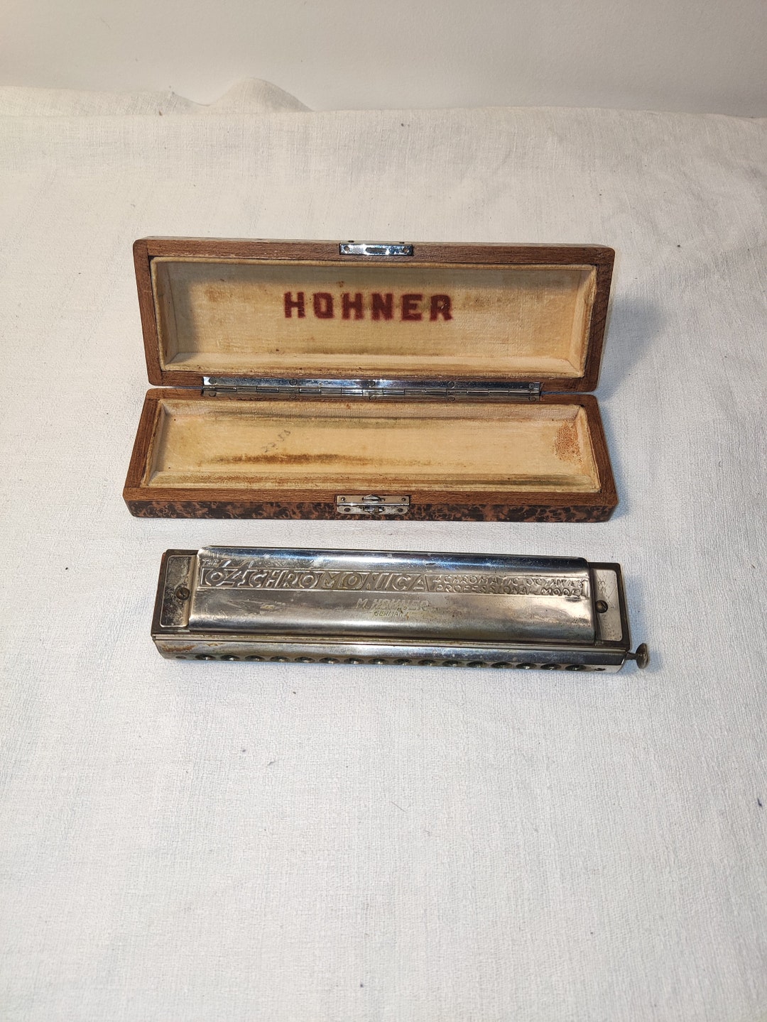 Vintage 1940s Hohner 64 Chromonica Professional Harmonica 4 Octaves ...