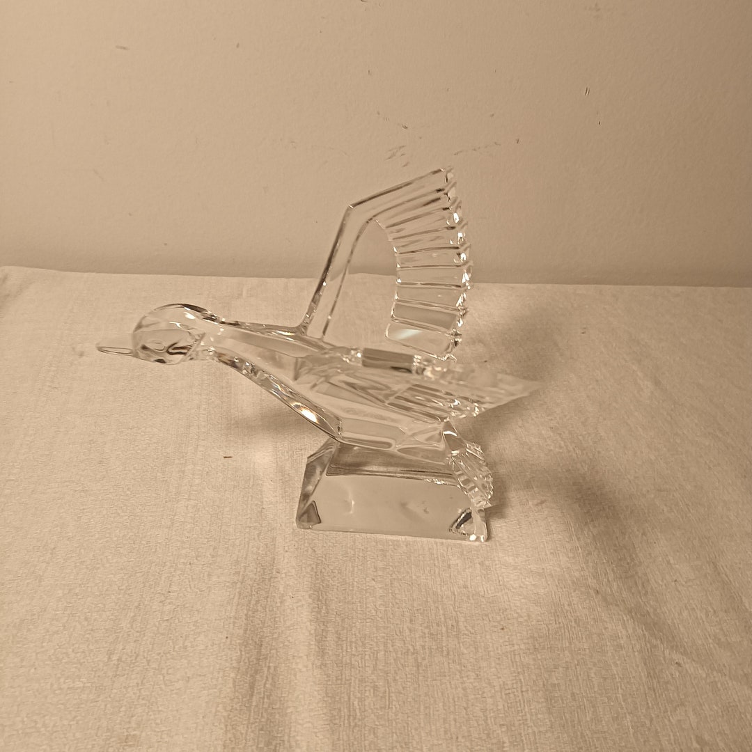 Vintage J.G. Durand French Crystal Flying Bird Figurine - Signed ...
