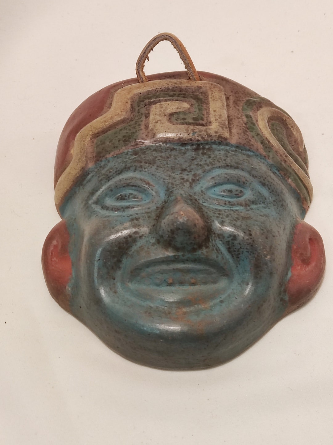 Unique Vintage Handmade Pottery Face Mask Wall Hanging - Artistic Home ...