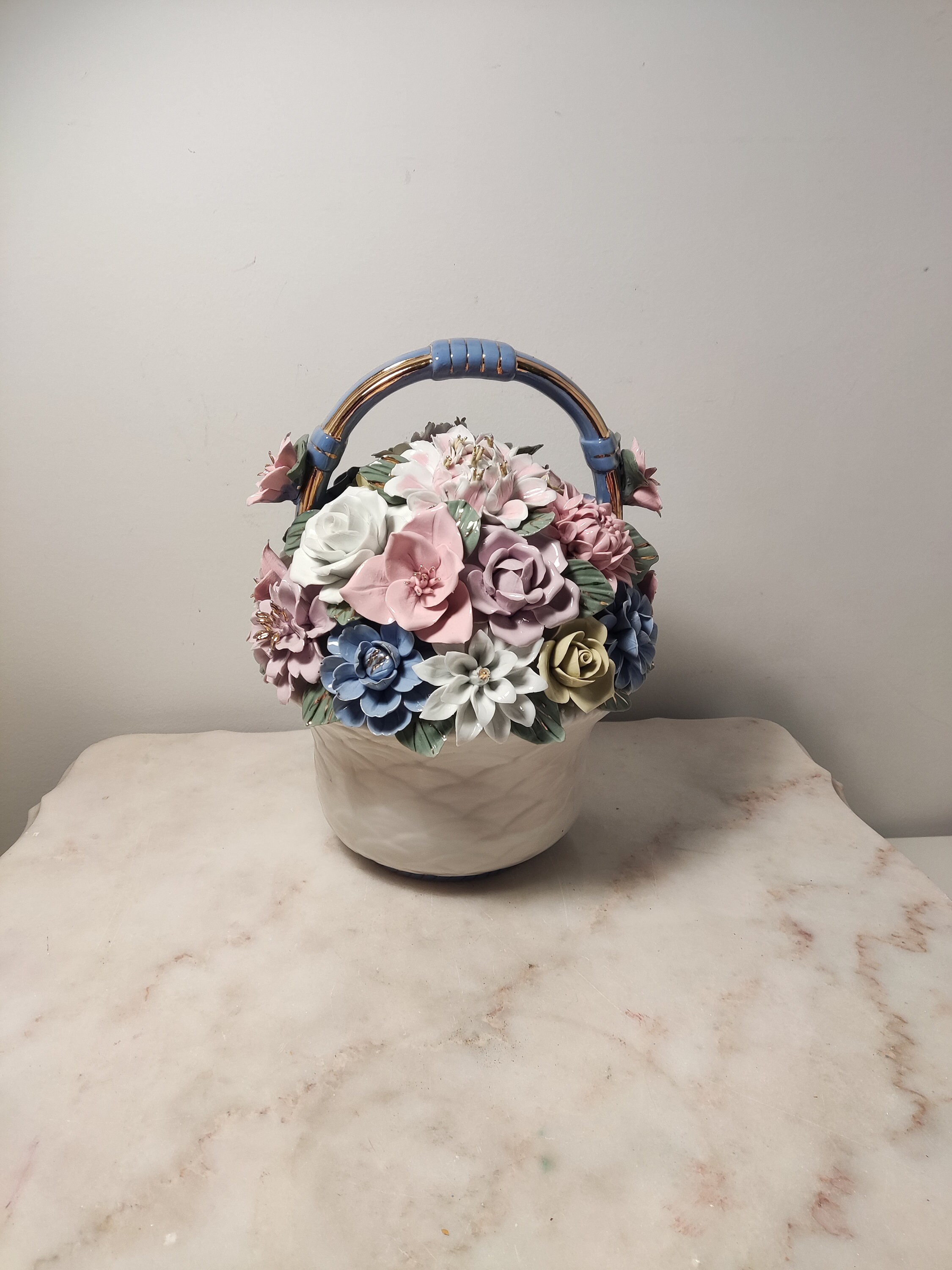 Large and Heavy Ceramic Flower Basket Home Decoration - Etsy