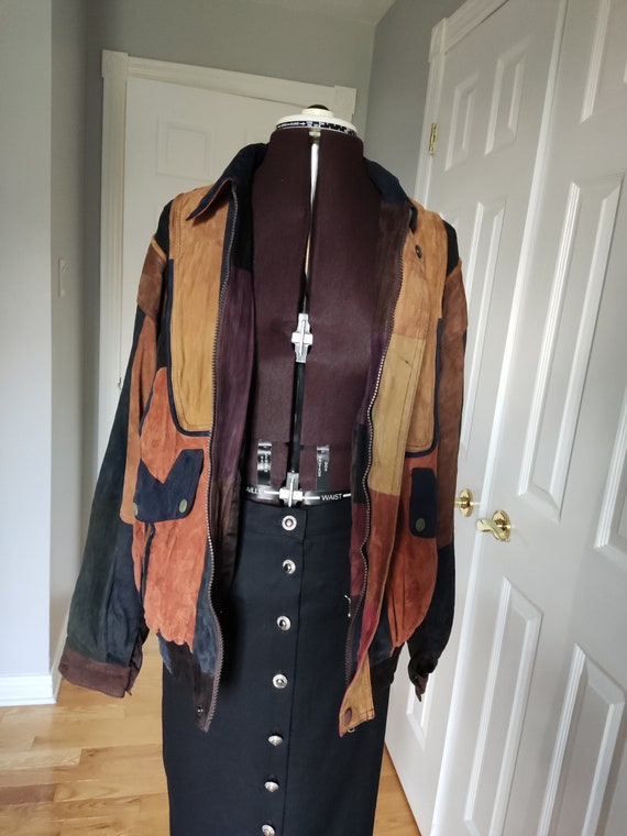 Vintage Italian Suede Unisex Jacket for Spring, Fall,… - Gem