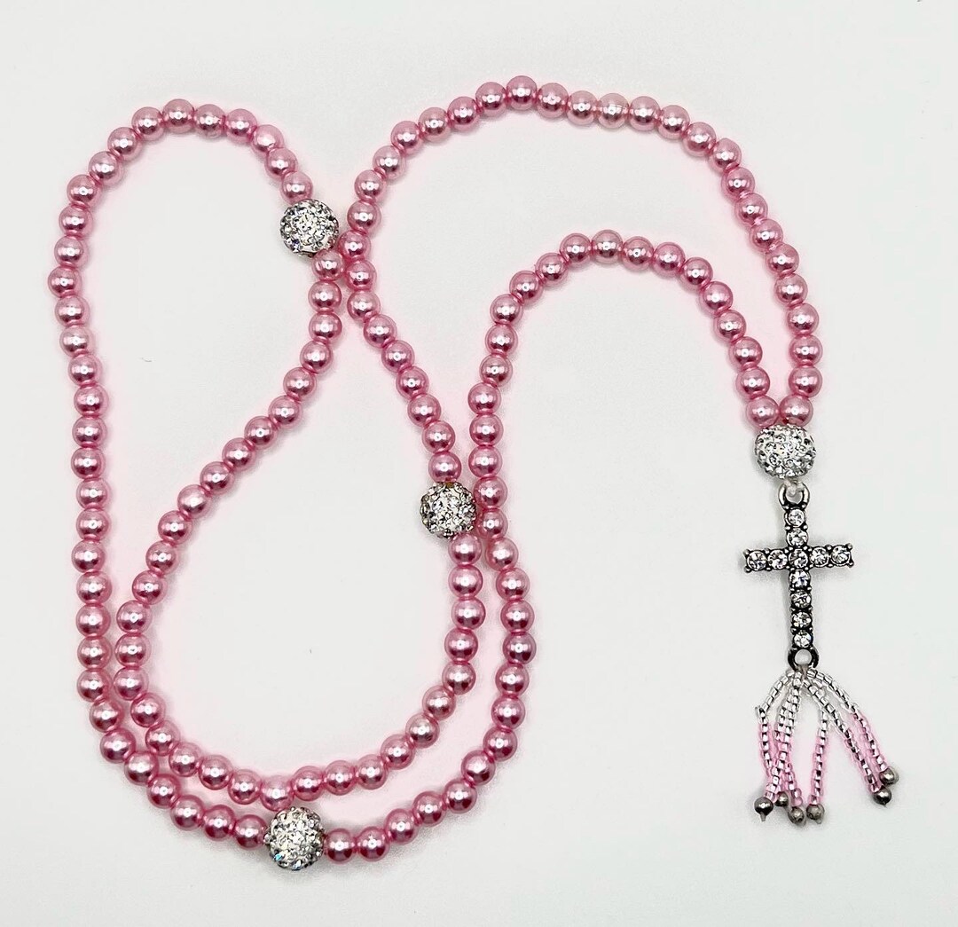 Pink and Rhinestone Chotki - Etsy