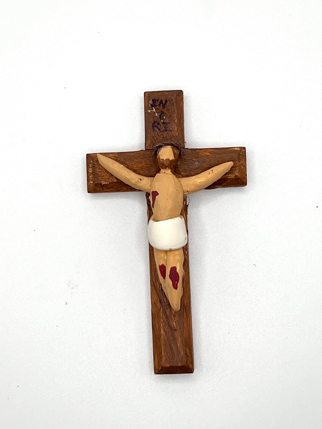 Clay Hand Sculpted Mini Crucifix Pendant - Etsy