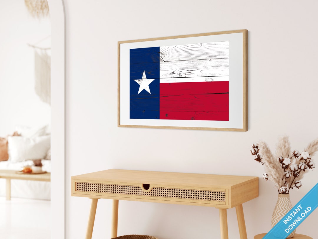 Texas Flag Wall Art Texas Flag Poster Texas Flag Print - Etsy
