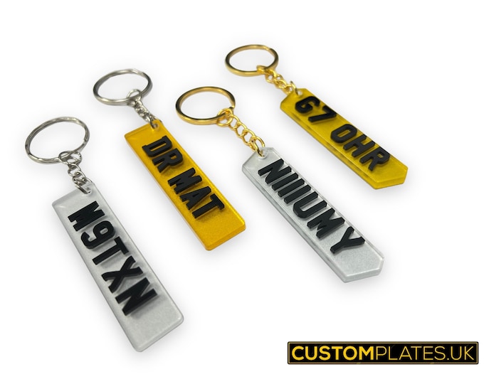 Number Plate Keyrings/custom Rego Keyrings/ Personalised Keyrings/rego ...