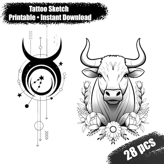 Taurus zodiac symbol tattoo design - Horoscopeaz.com