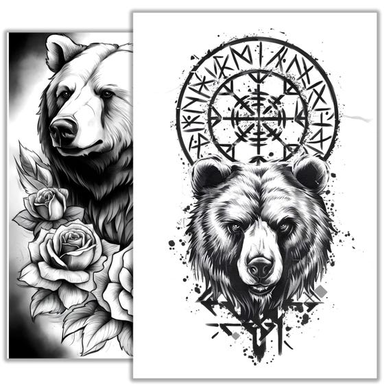 Japanese Bear Tattoo Design