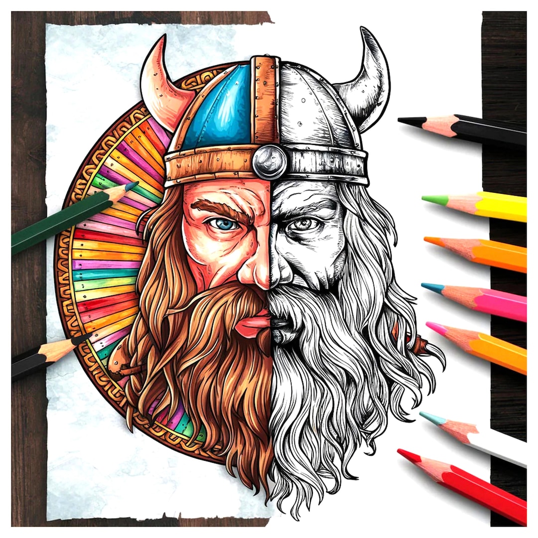 Vikings Coloring Page Bold and Epic Printable Art for History ...