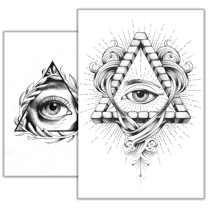 Eye Tattoo Design – Mystical Symbolism Art for Custom Ink - Etsy