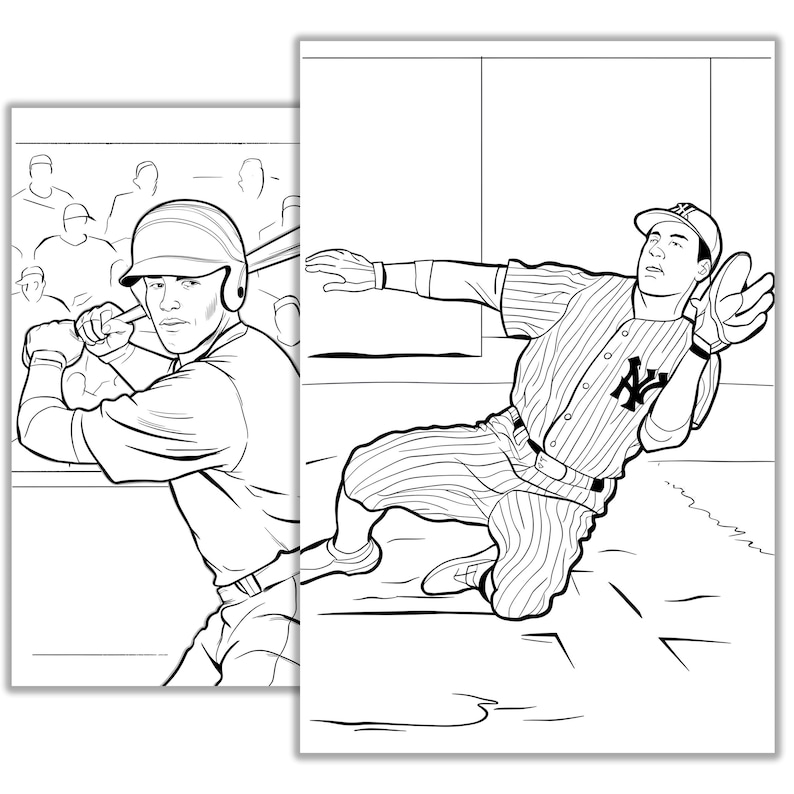 Baseball Coloring Page for Kids and Adults | Printable Baseball Art for ...
