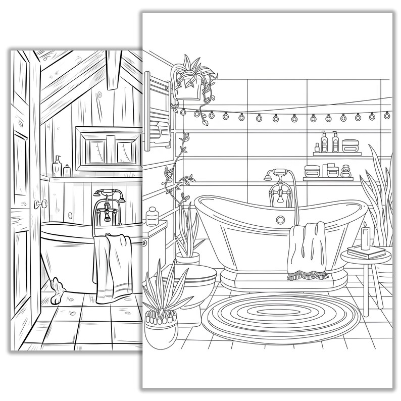 Printable Bathroom Coloring Pages - Fun & Quirky Designs for All Ages ...