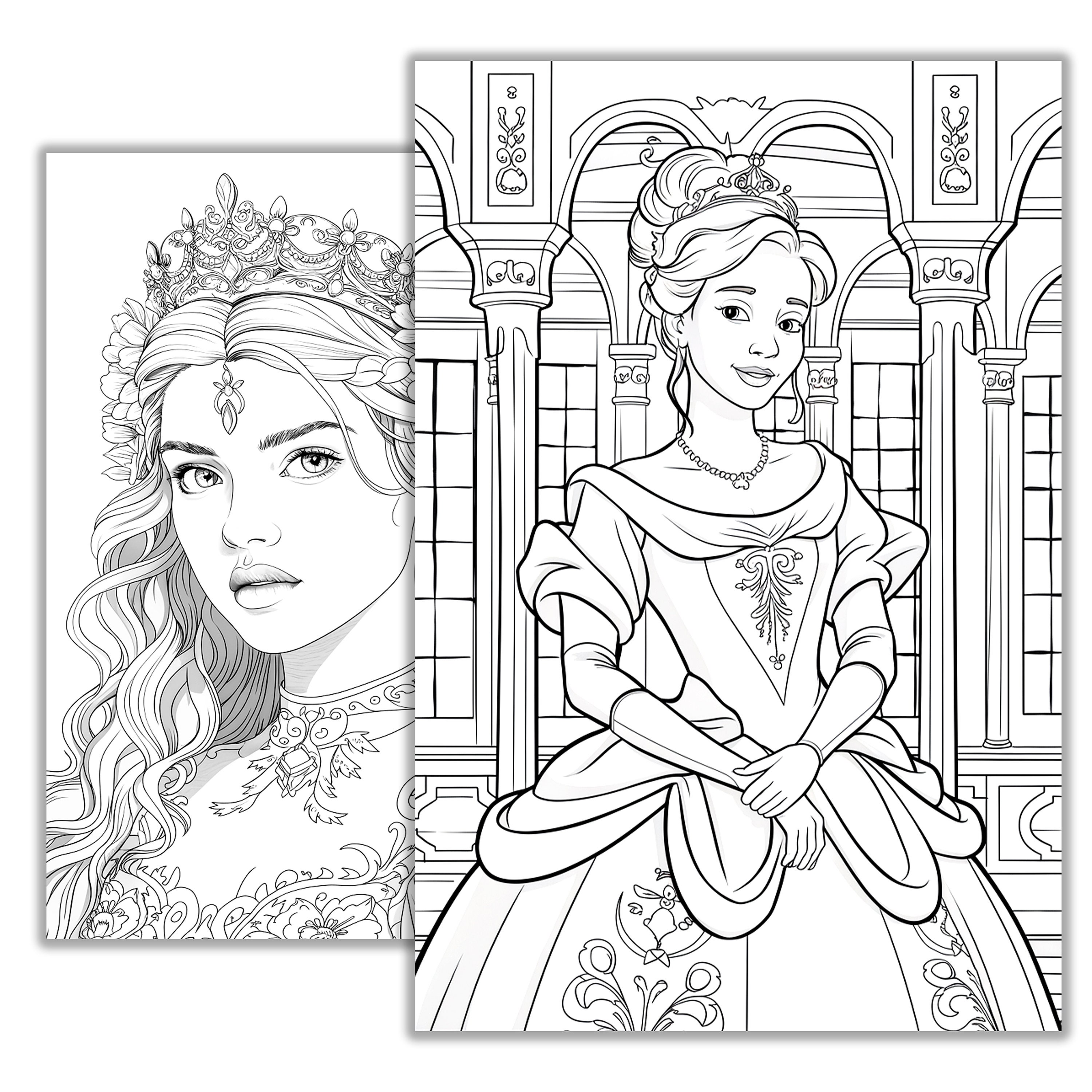 Princess Coloring Pages. Coloring Pages for Adults. Coloring Pages for ...