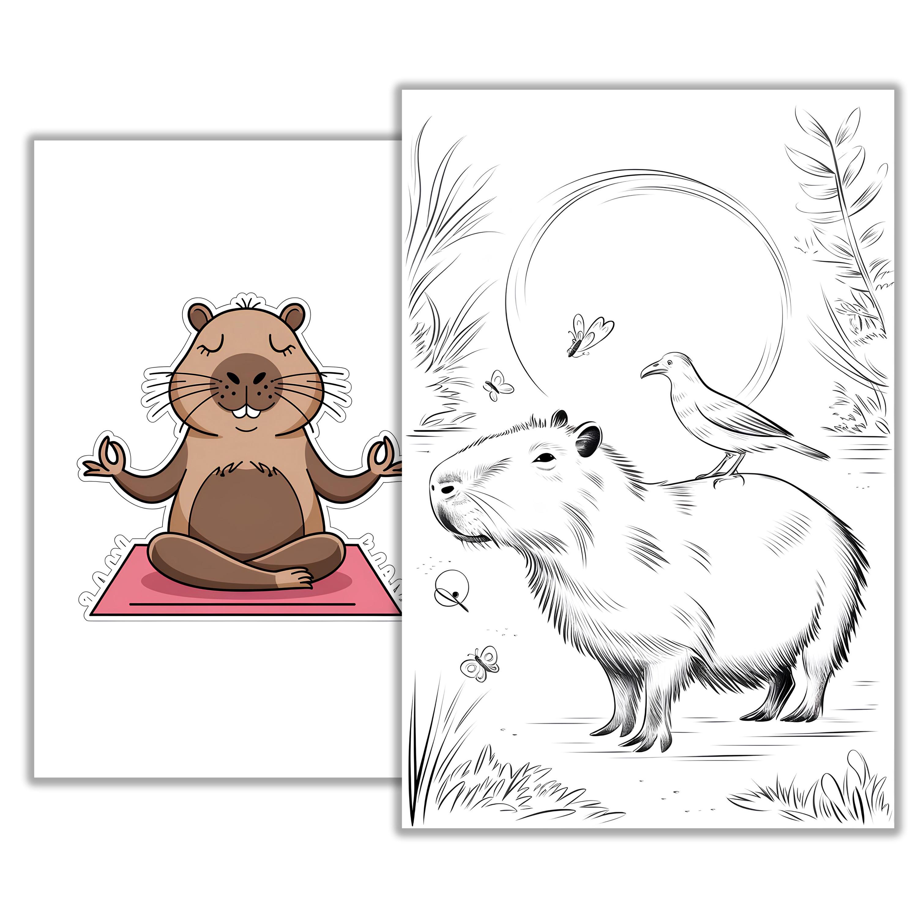 Capybara Tattoo Sketch Adorable and Unique Custom Ink Design - Etsy
