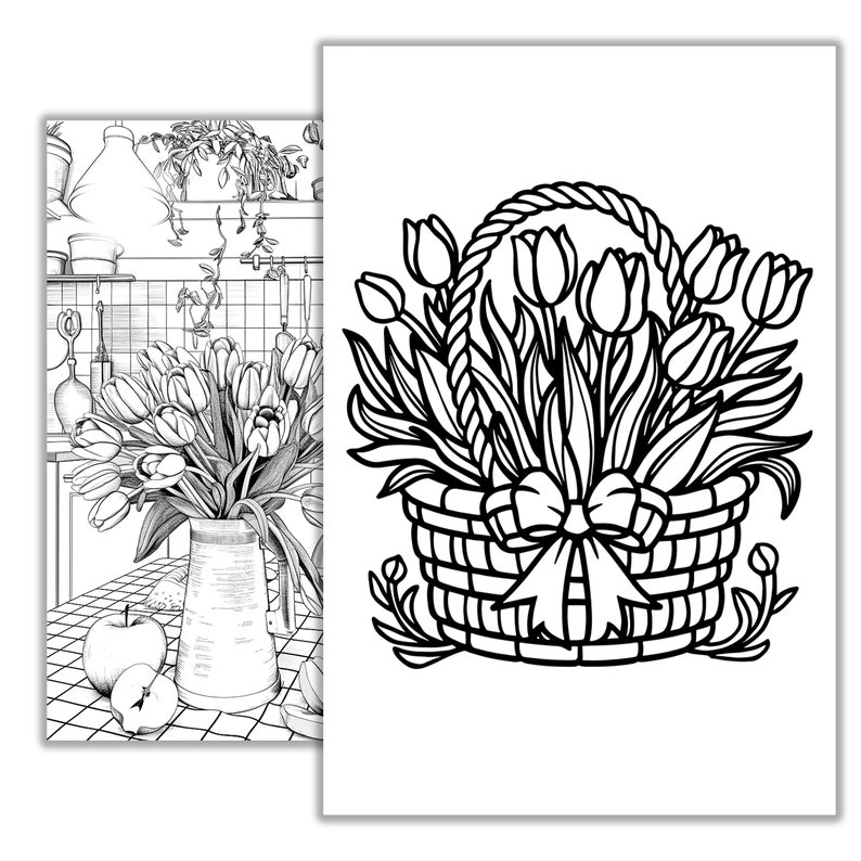Tulip Coloring Pages – Printable Flower Coloring Sheets for Kids and ...