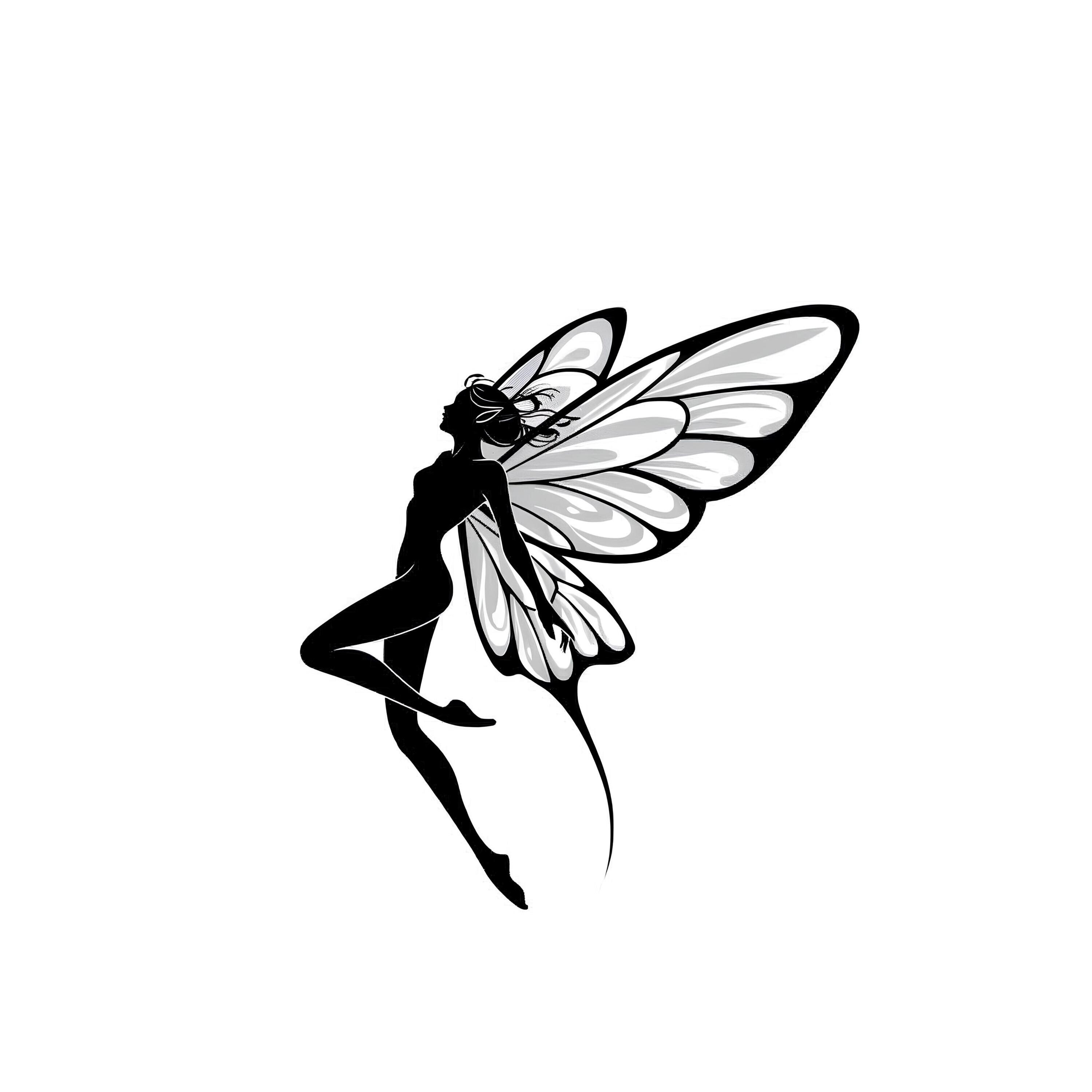 Fairy Tattoo Sketch - Magical Custom Design - Etsy