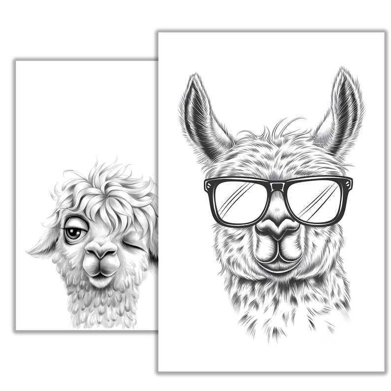 Llama Tattoo Sketch – Cute and Unique Custom Ink Design - Etsy